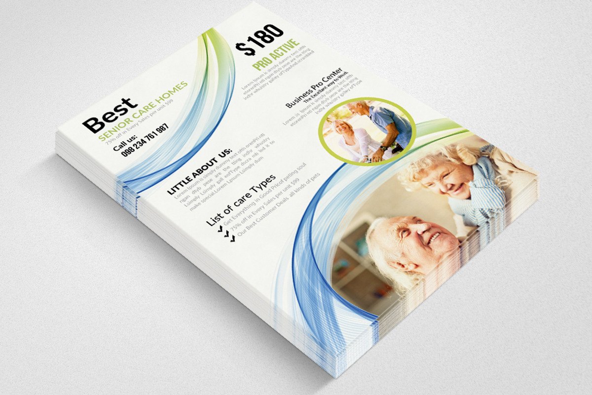 Senior Care Center Flyers, a Flyer Template by Psd Templates
