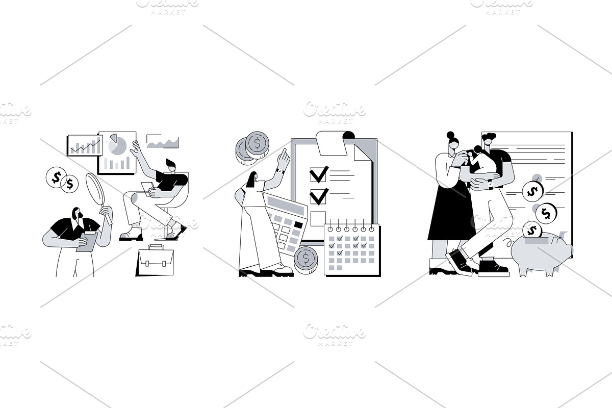 Money management abstract concept, an Illustration by Visual Generation