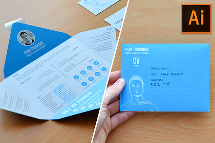 Folding CV Template, a Resume Template by rtgoose