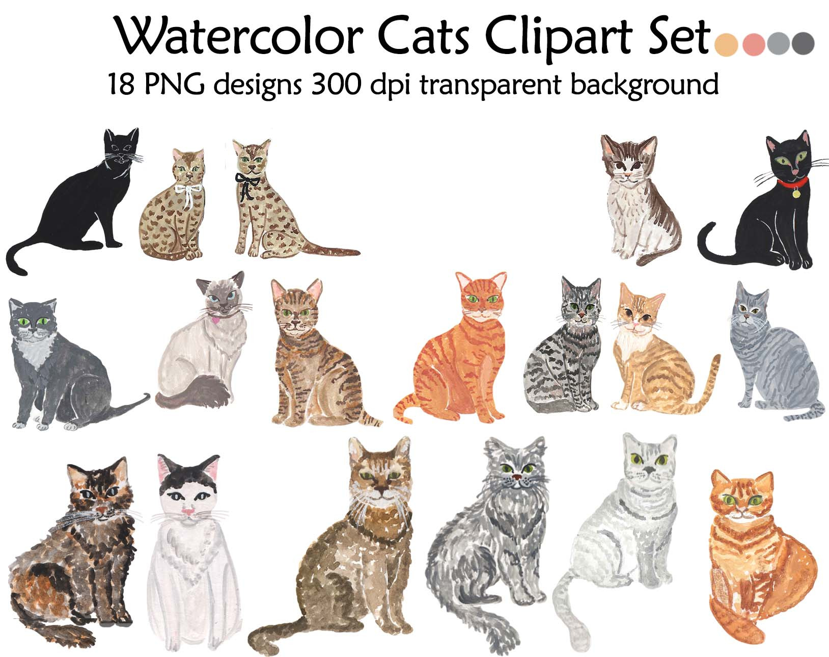 Domestic Animal clipart, Cat clipart, an Animal Illustration by Magic ...