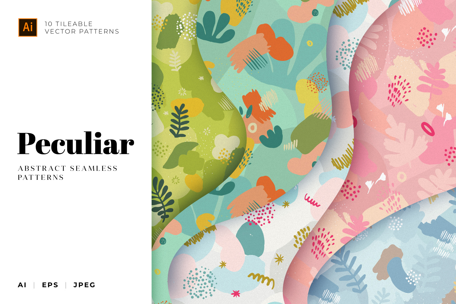 Natural Organic shapes Modern Patterns | Creative Market