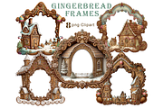 Gingerbread Frames PNG Clipart, a Seasonal Illustration by Memories By Lea
