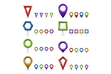 Map markers, an Illustration by vasabii