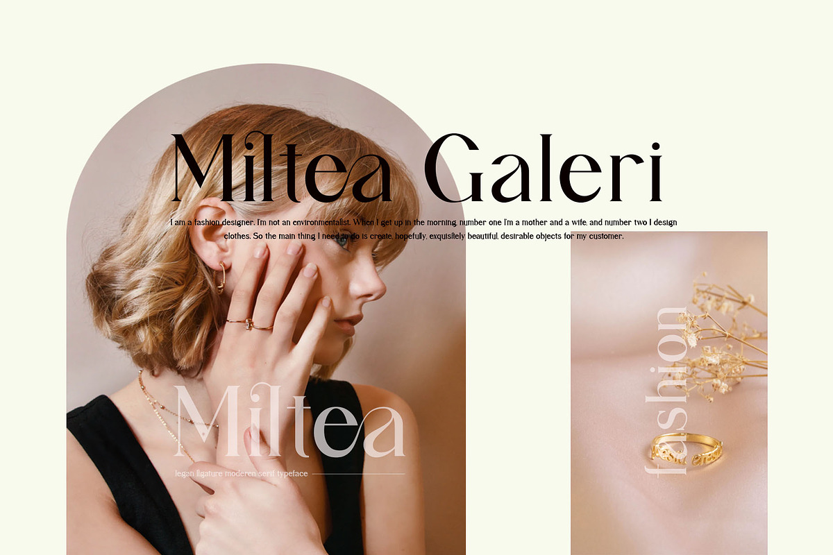 Miltea Ligature Serif Typeface, a Serif Font by Humaira_std