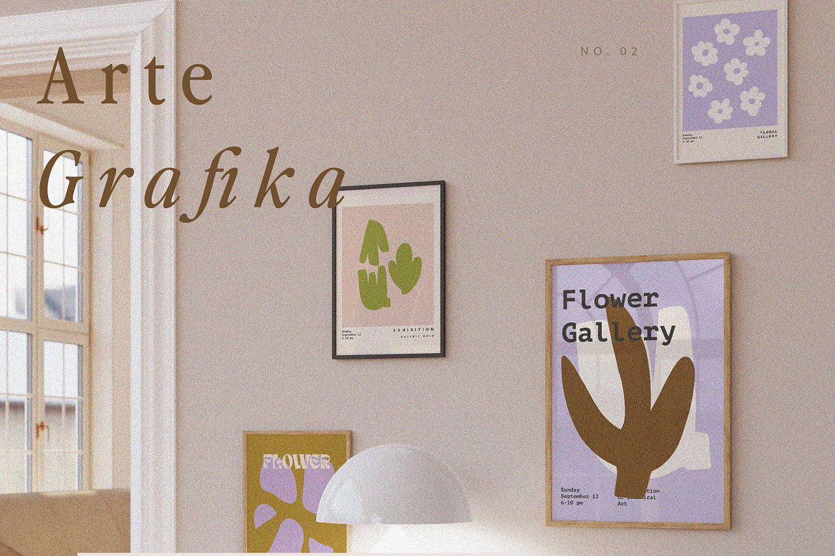 Boho Retro Floral Poster Collection, an Illustration by Laras Wonderland