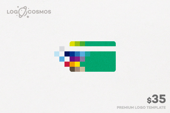 Pixel Card Logo, a Branding & Logo Template by Mauro Bertolino