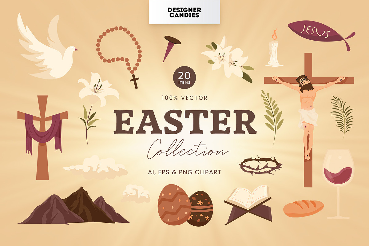 Easter Illustrations, an Object Graphic by DesignerCandies