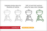 Minimal cookout icons, an Outline Icon by Picture Window