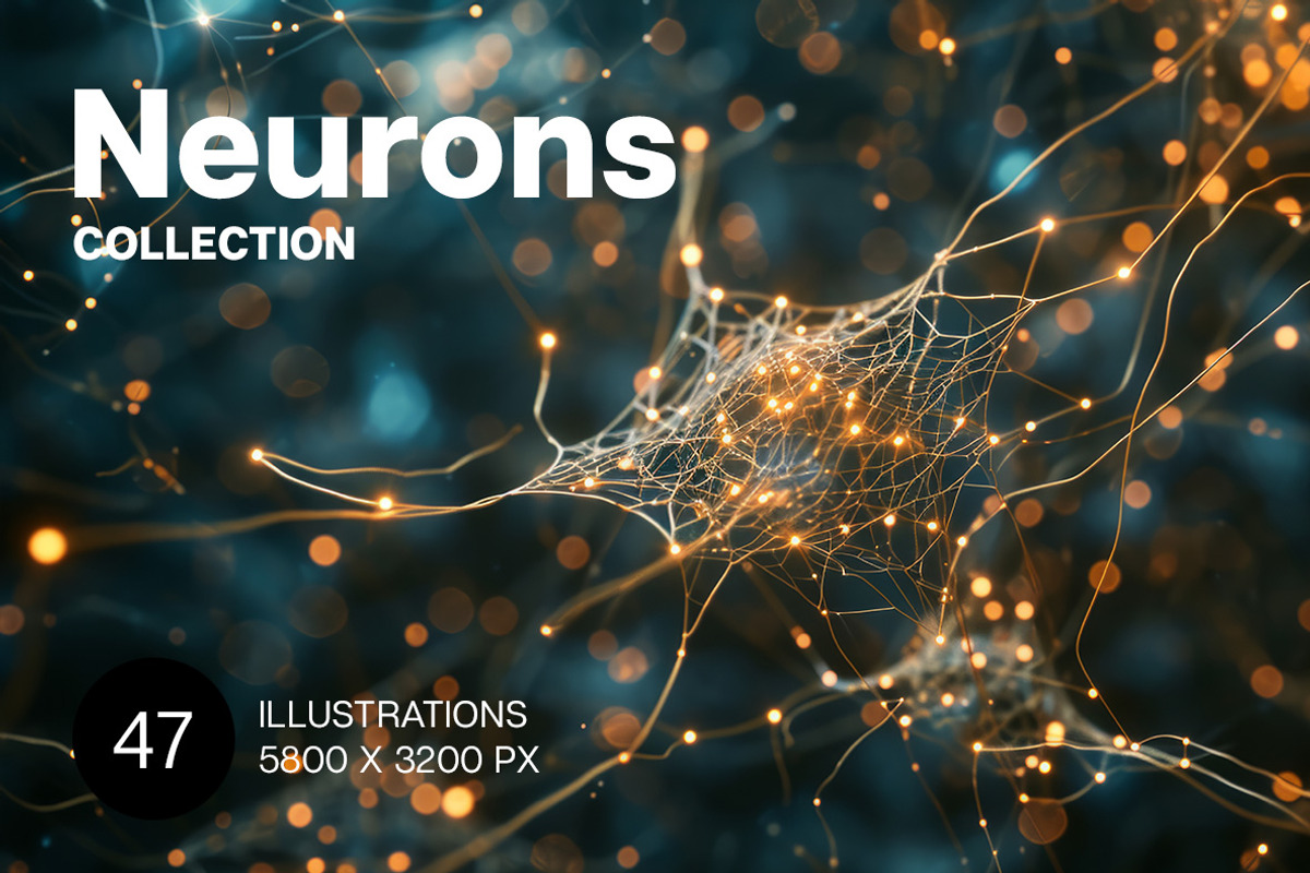 Neurons, a Decorative Illustration by Handmadefont