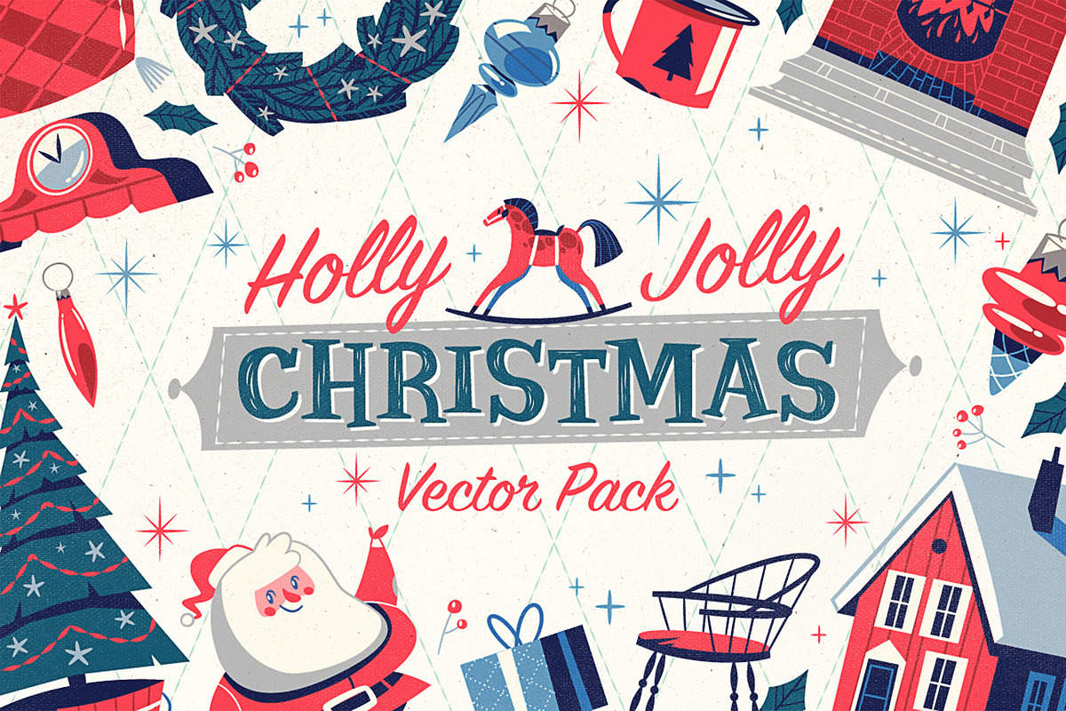 Holly Jolly Christmas Vector Pack, a Graphic by Darumo Shop