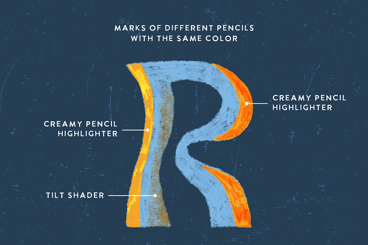 Procreate Colored Pencils Brush Set, a Brush Add-On by Esther Nariyoshi