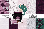 Witches Pattern, a Pattern Graphic by GlamArtZhanna