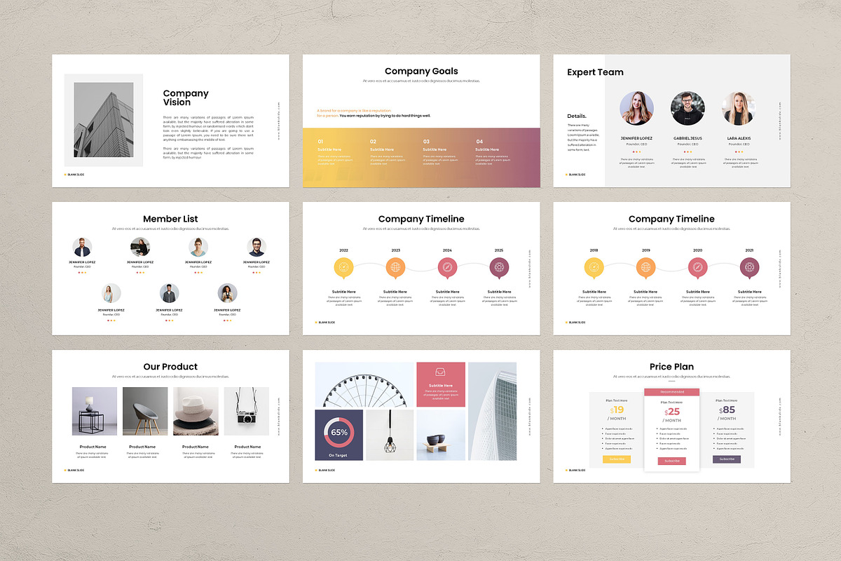 Blank Slide Presentation Template, a Presentation Template by evgenystudio