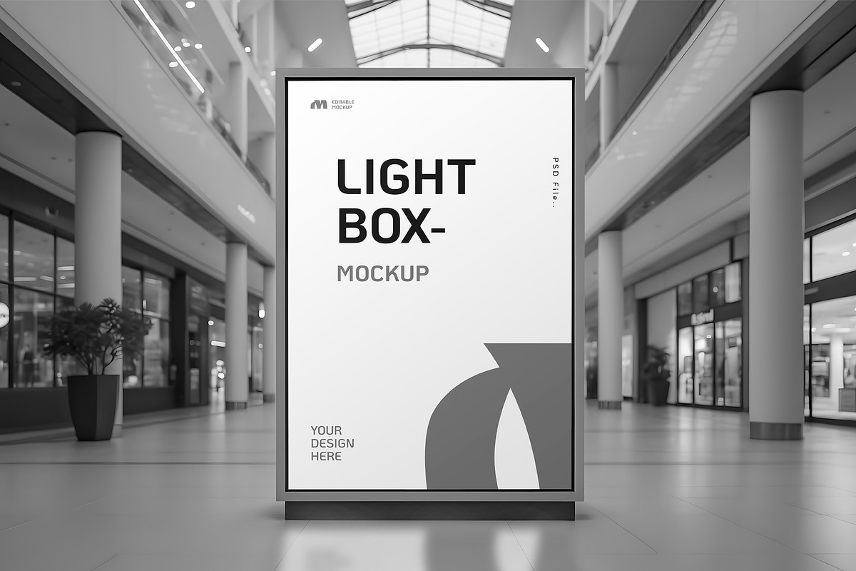 Editable Light Box Mockup
