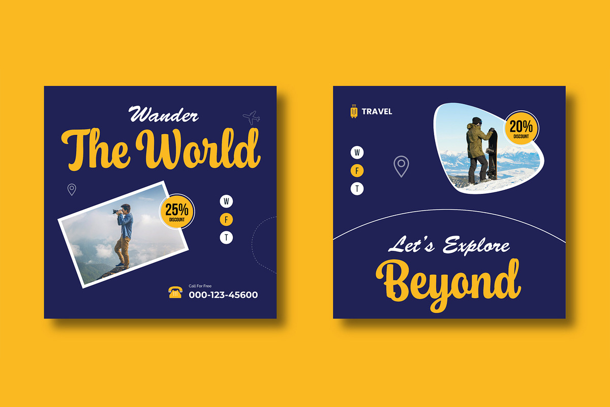 Travel Vacation Social Media Design