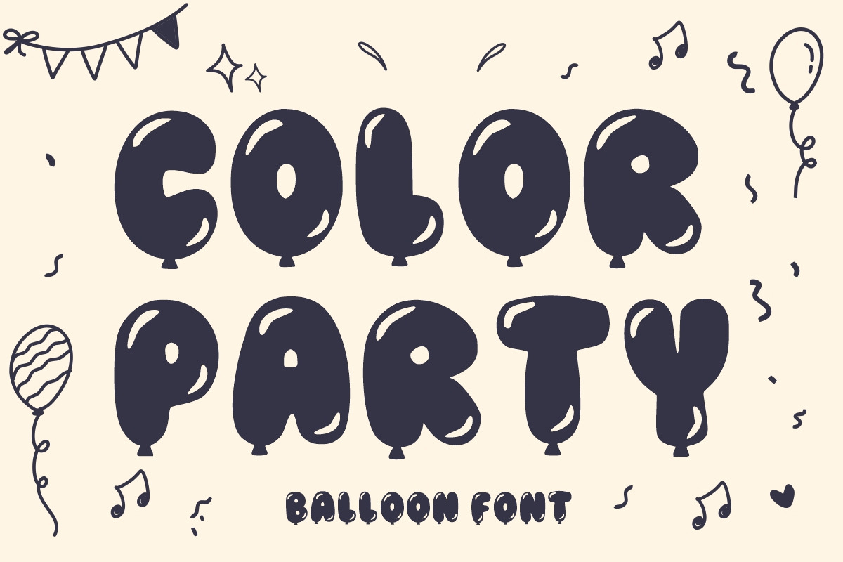 Color Party Cartoon Bubble font, a Handwritten Font by Infinity art Studio