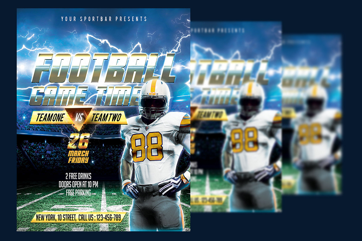 Football Flyer, a Flyer Template by Artolus