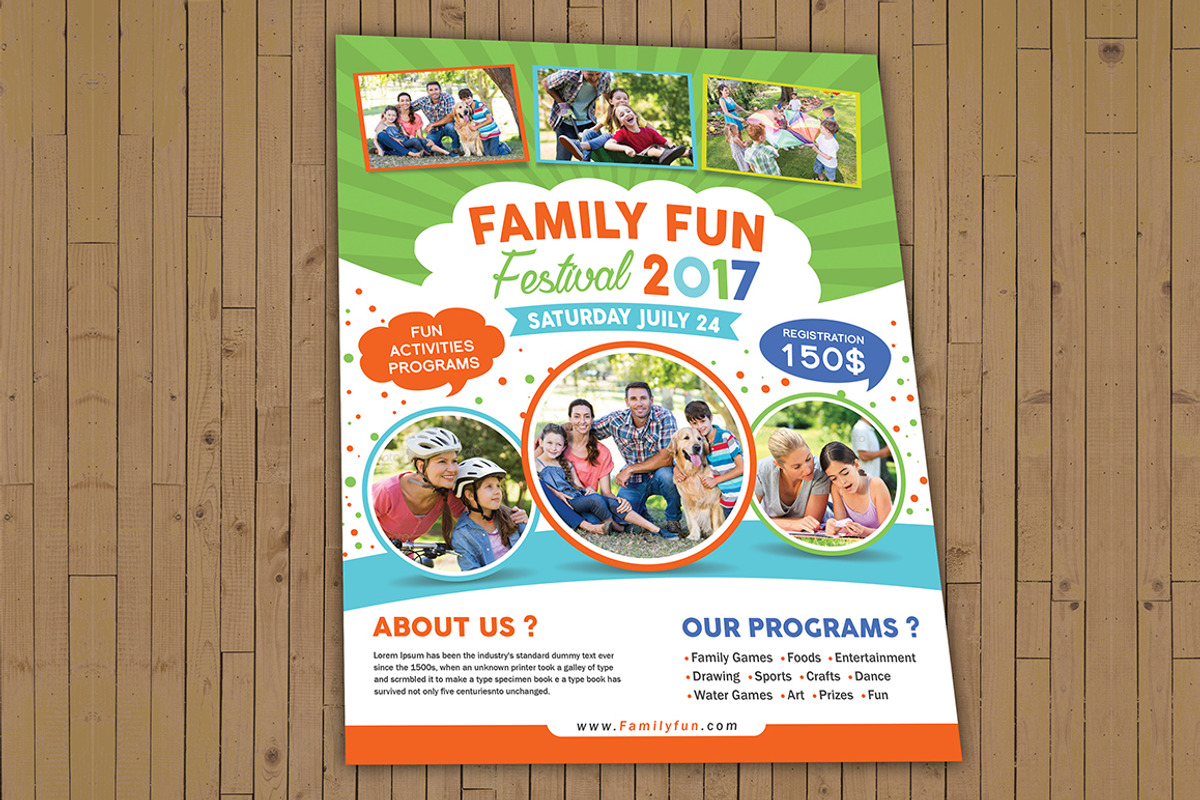 Family Fun Day Flyer, a Flyer Template by Creative designer