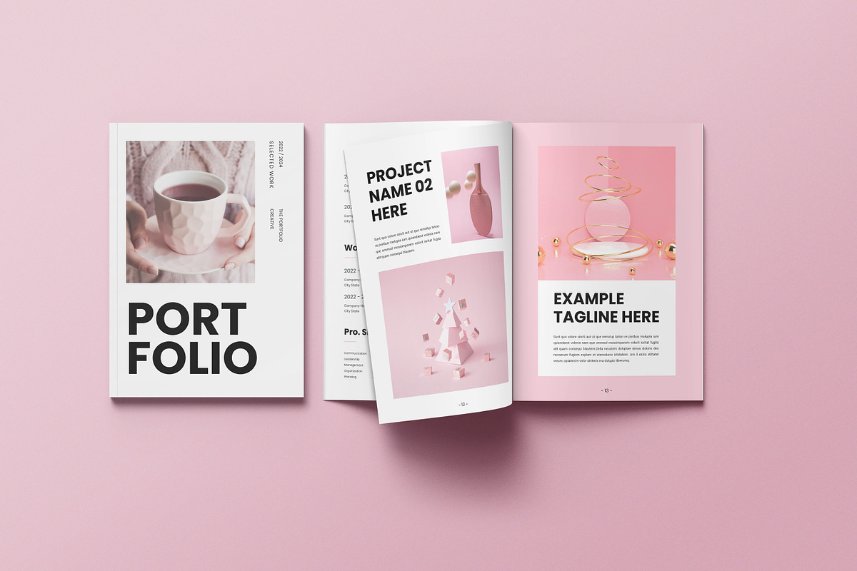 Pink Portfolio Template, a Brochure Template by evgenystudio