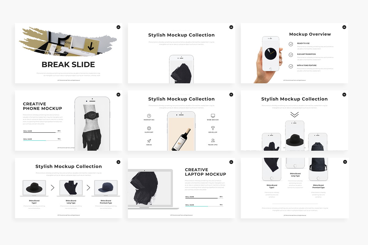 Rhino Black PowerPoint Template