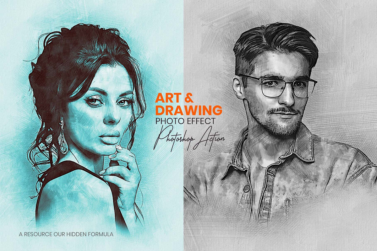 Easy Art & Drawing Photoshop Action