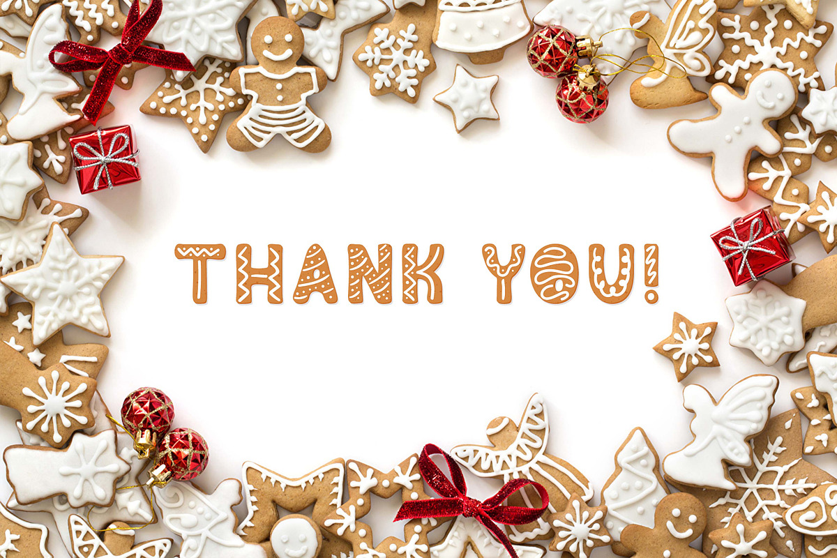 Gingerbread Christmas color SVG font, a Symbol Font by Alisovna