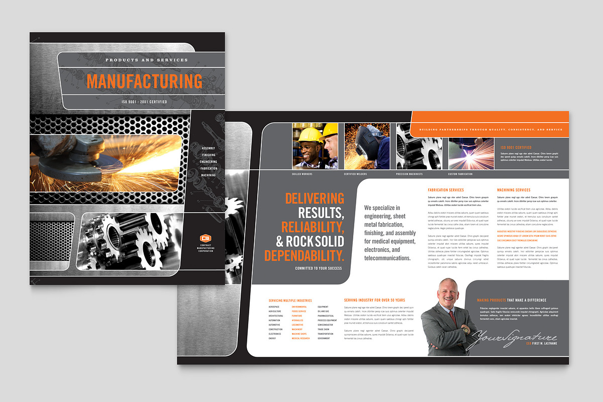 Metal Fabrication Brochure Template