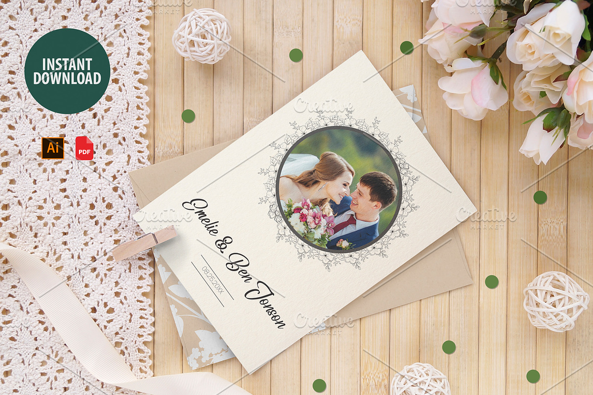 Modern Wedding Invitation Card