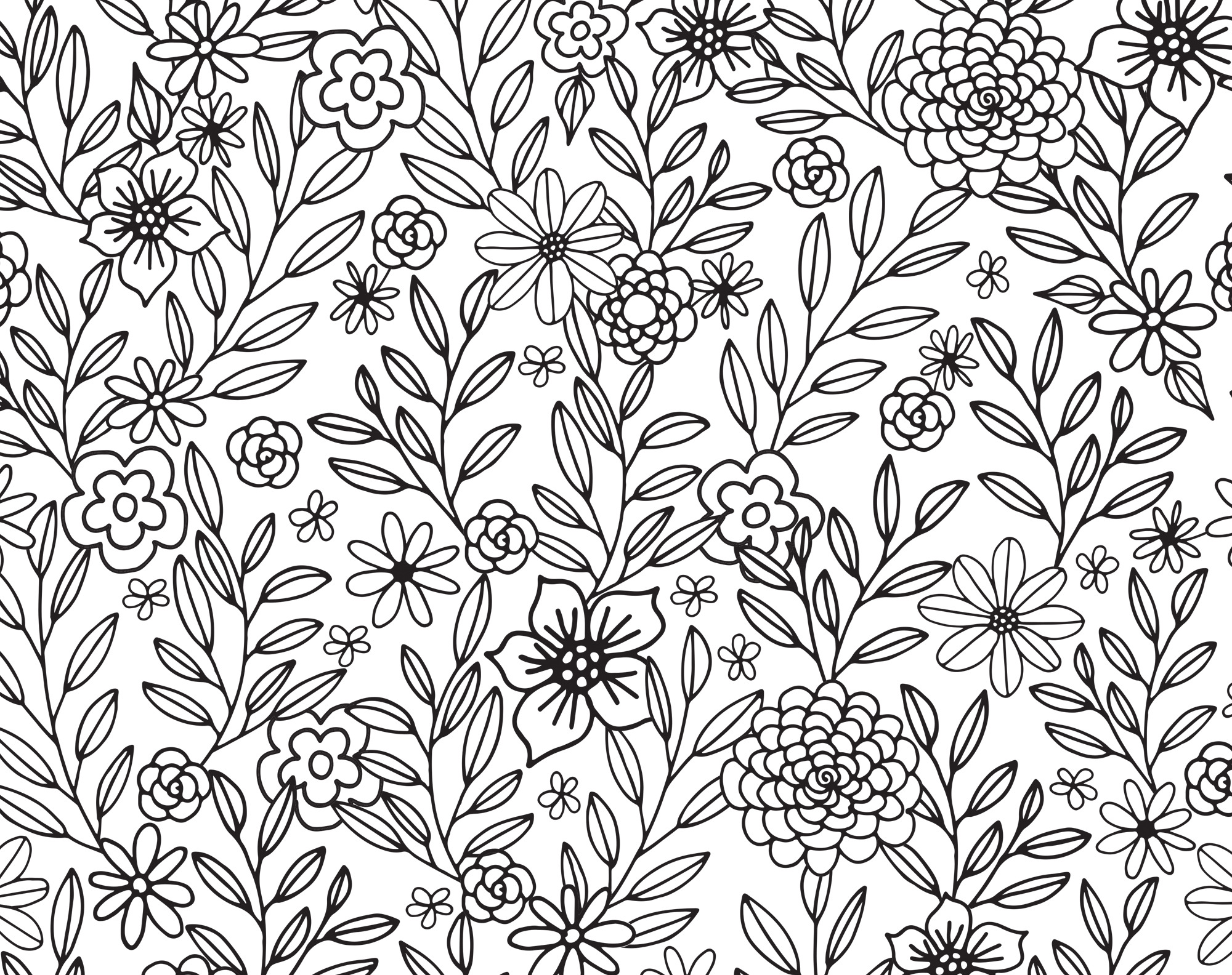 Floral Doodles Seamless Pattern, a Pattern Graphic by origamiprints