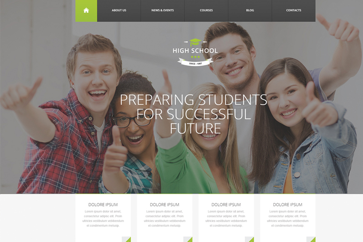 High School Wordpress Theme A Wordpress Template By Zemez