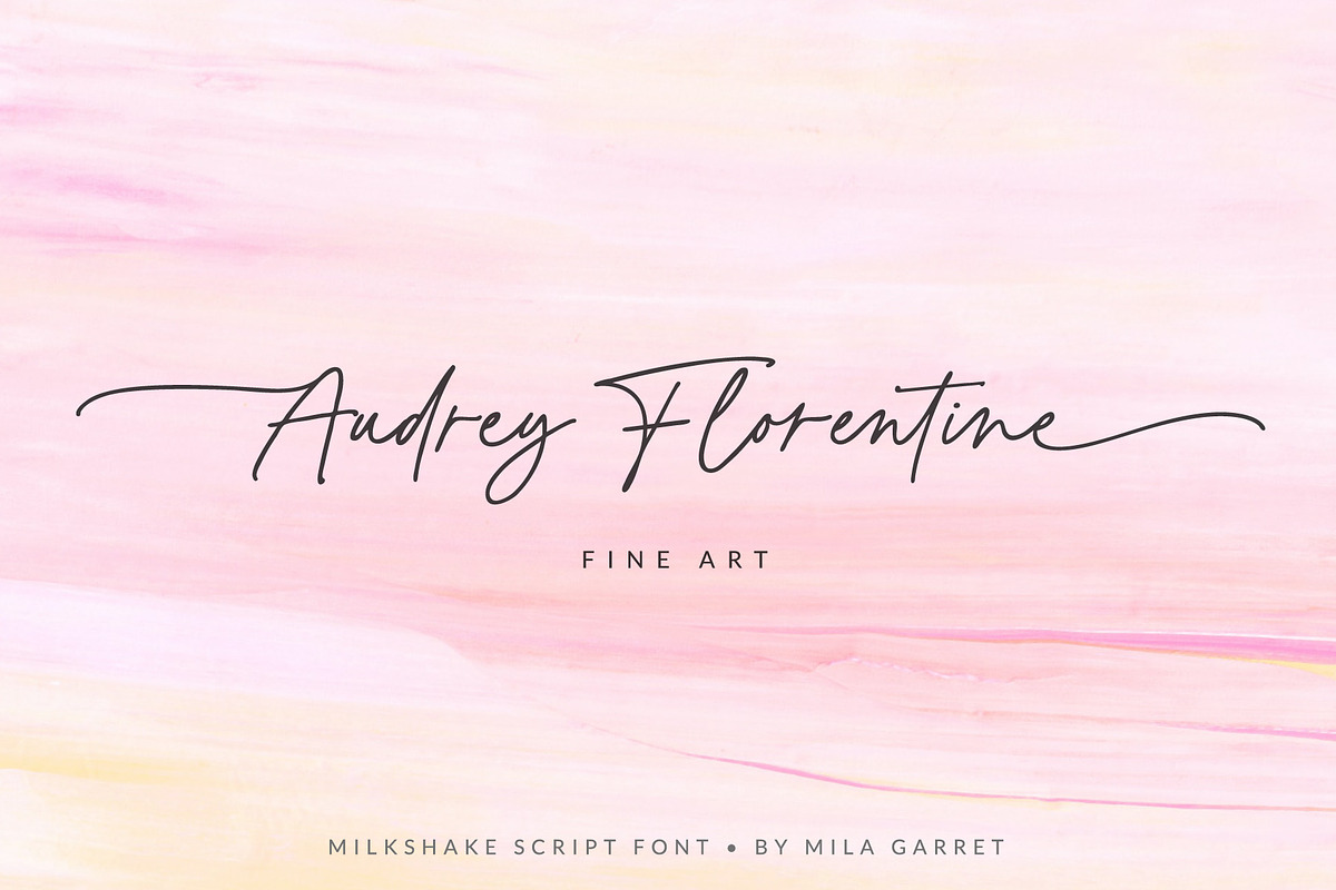 Milkshake Modern Handwritten Script, a Script Font by Mila Garret