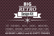 Big retro design kit, an Object Graphic by SHMEL_Studio