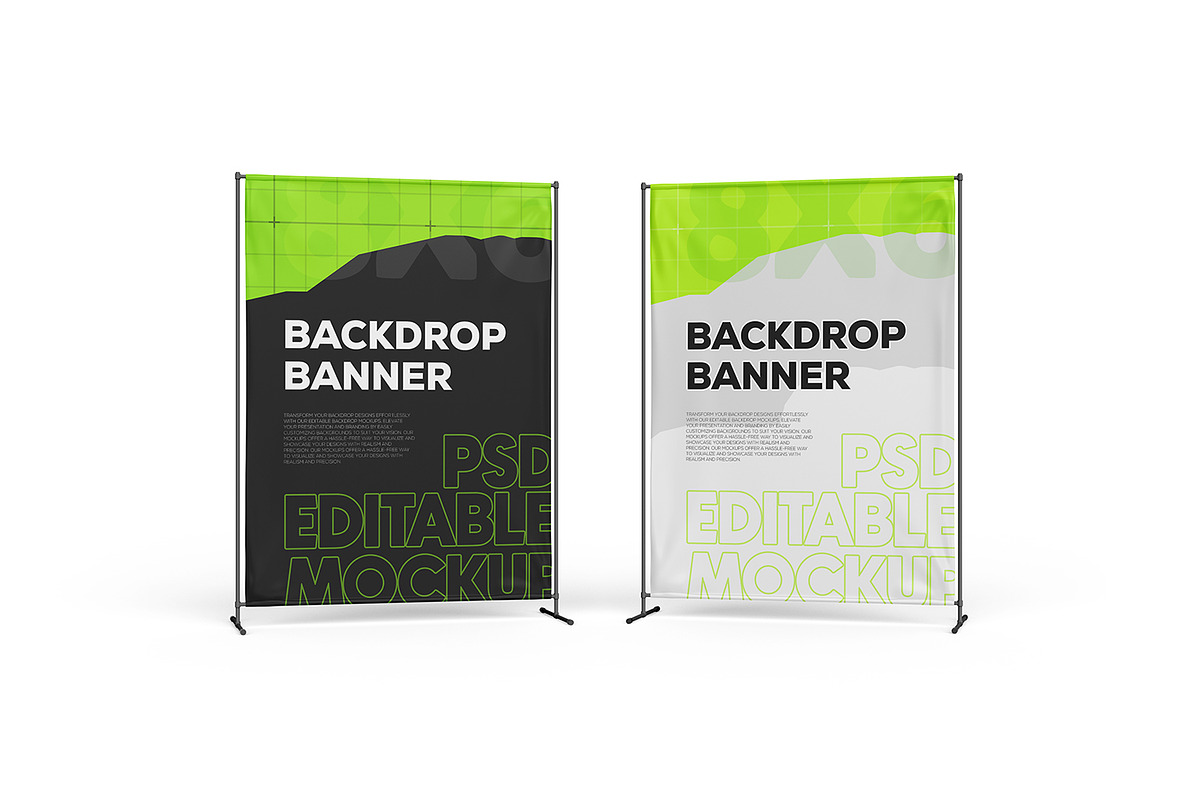 Vertical Backdrop Ads Banner Mockup, an Advertising Mockup by Ram ...