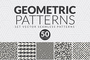 50 GEOMETRIC SEAMLESS PATTERNS, a Pattern Graphic by Creators Club