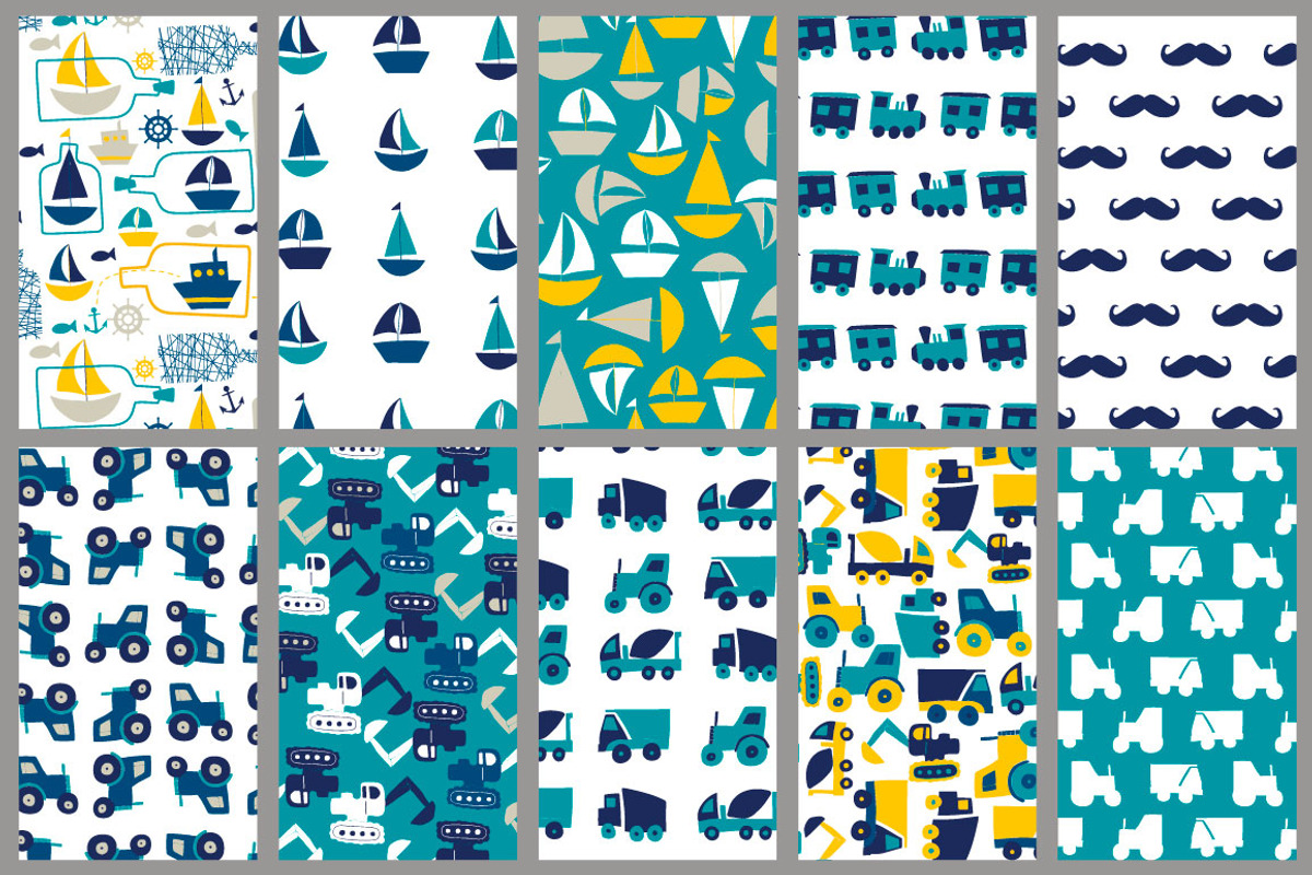 for BOYS Seamless Patterns, a Pattern Graphic by Katya_lu