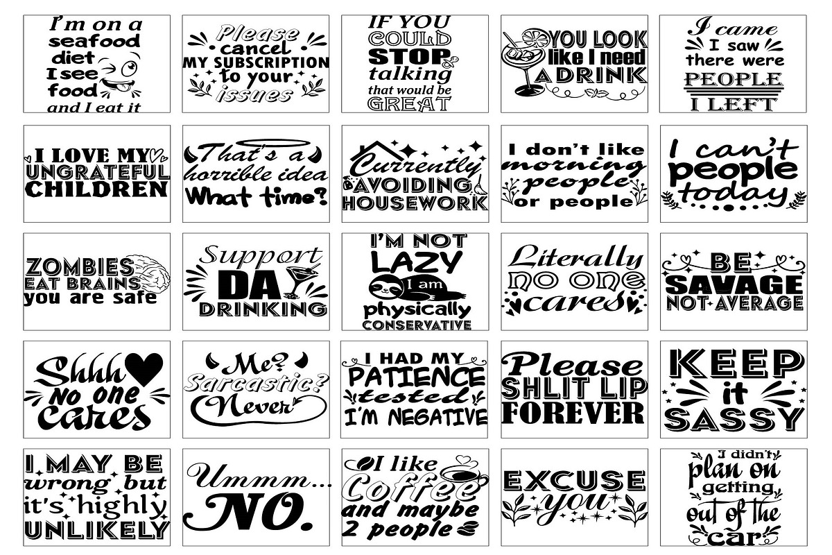 Sassy SVG Bundle | Creative Market