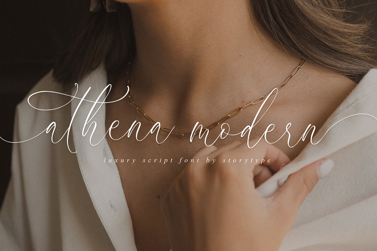 Athena Modern Luxury Script Font, a Script Font by Storytype Studio