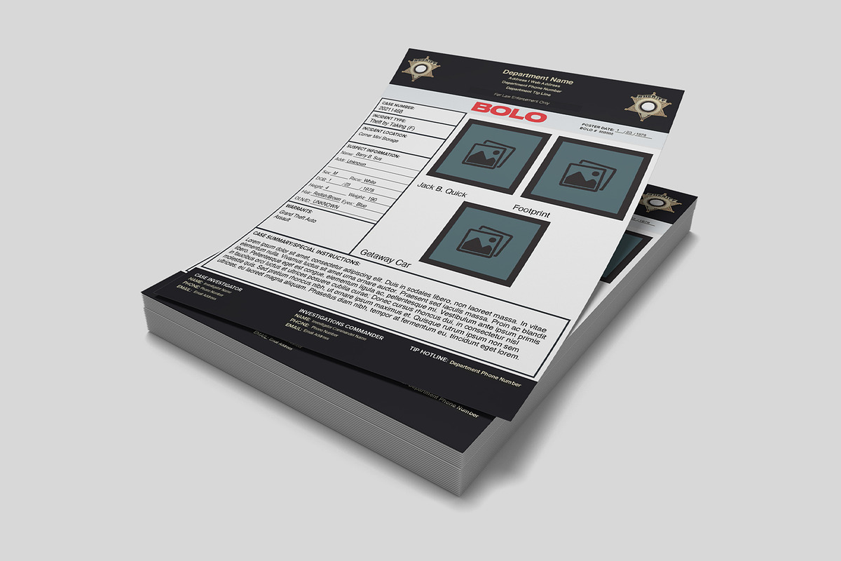 Be On Lookout For Flyer Template BOLO