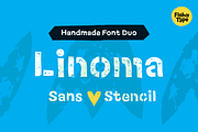 Linoma | Handmade Duo, a Sans Serif Font by FlehaType