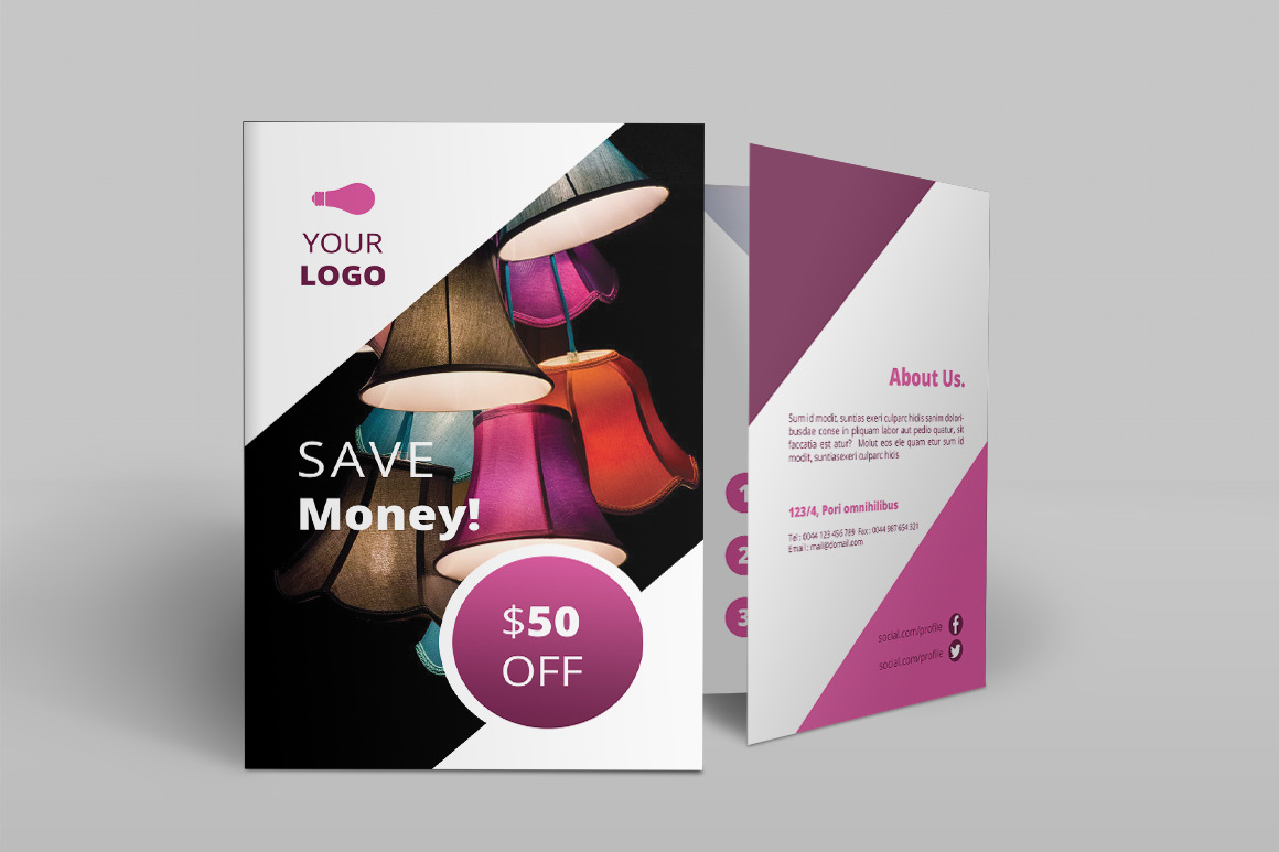 Light Shop Bi-Fold Brochure, a Brochure Template by Creatricks