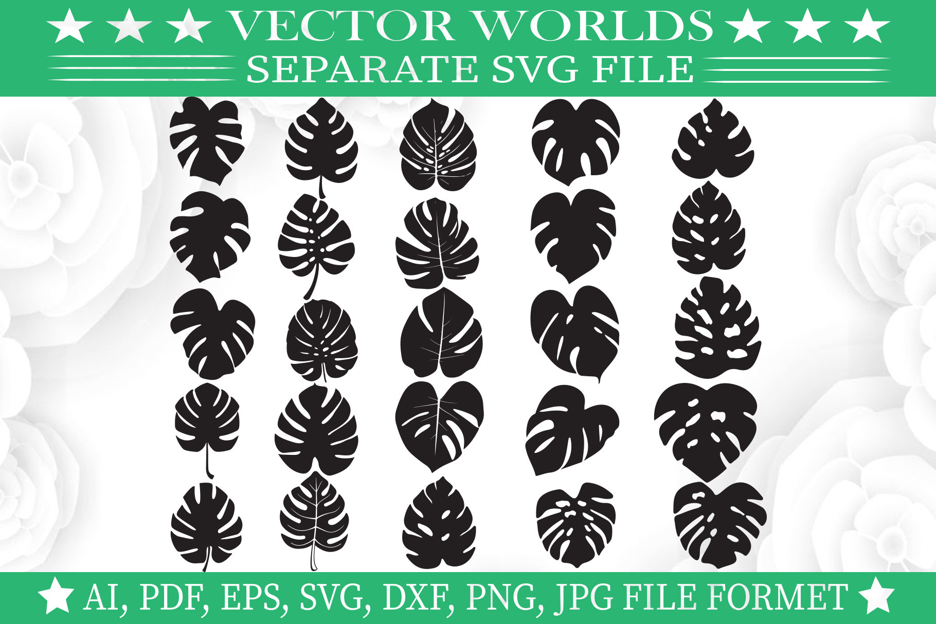 Monstera Svg, Green, Leaf Svg, an Object Graphic by VectorWorlds ...