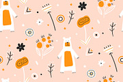 Cute childish seamless pattern with, a Texture Graphic by Riots Brush
