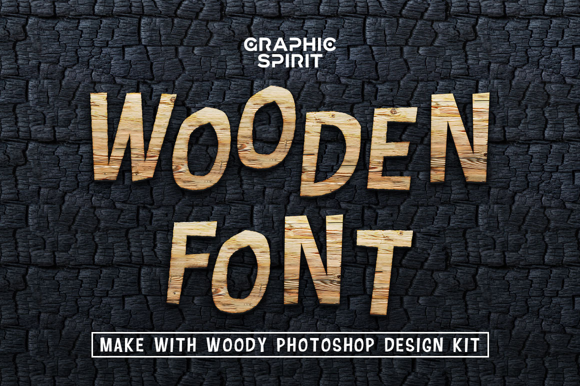 Wooden PNG Font, an Object Graphic by Graphic Spirit