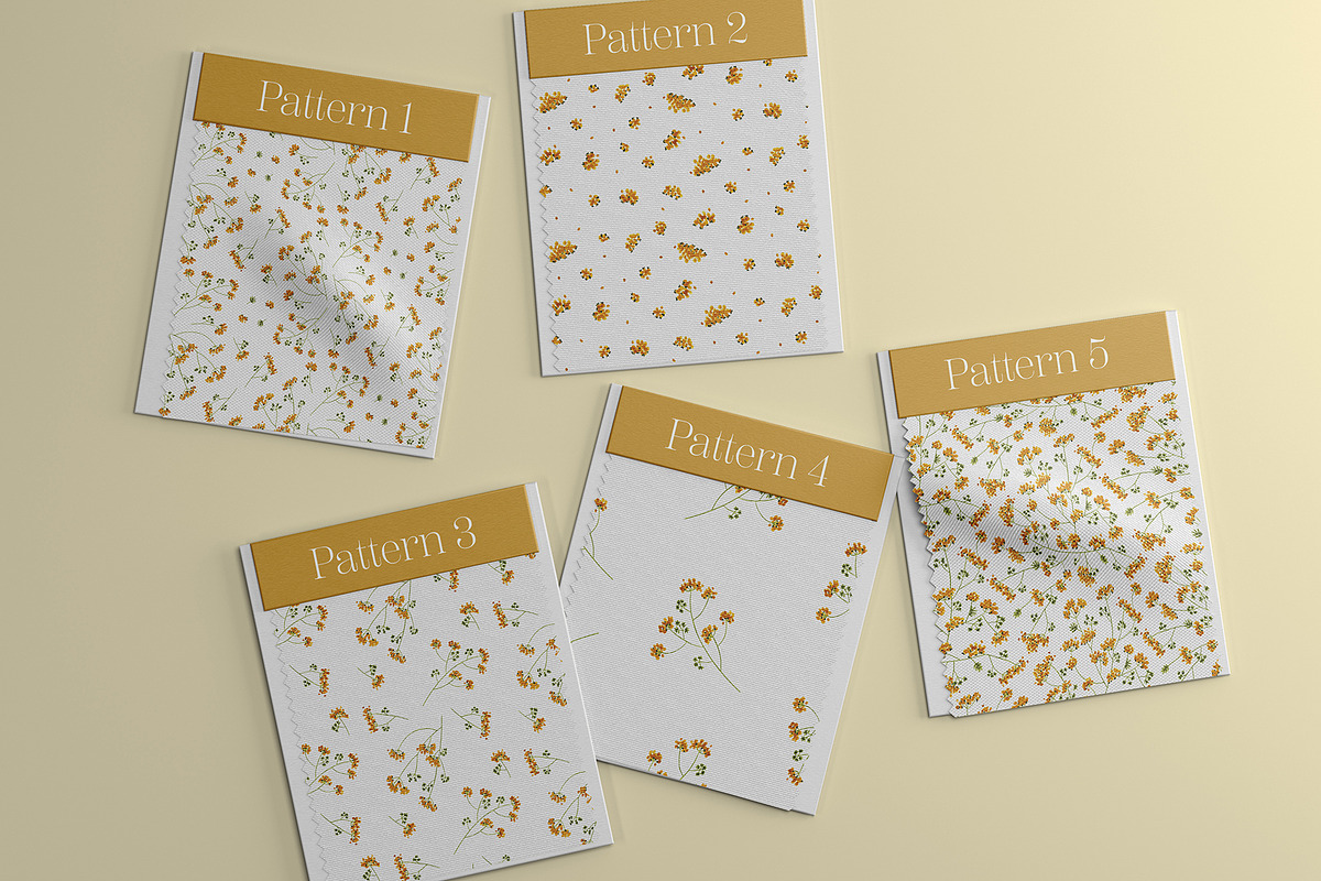 Dainty Yellow Floral Pattern