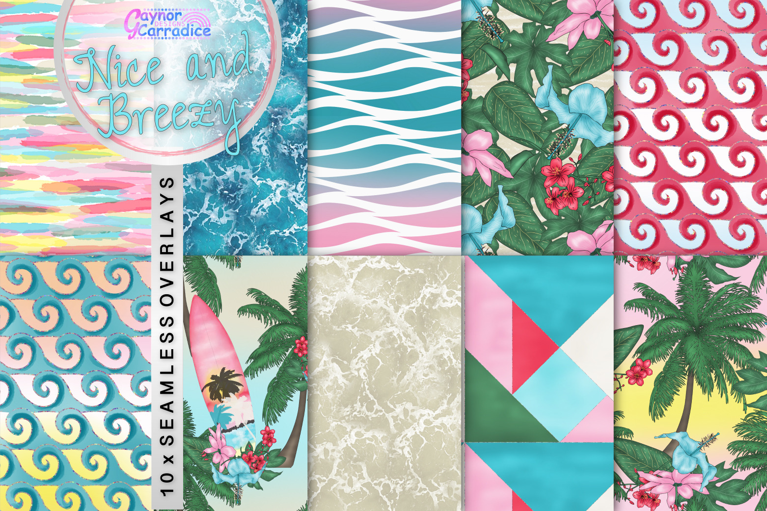 Nice and Breezy Pattern collection, a Pattern Graphic by Gaynor ...