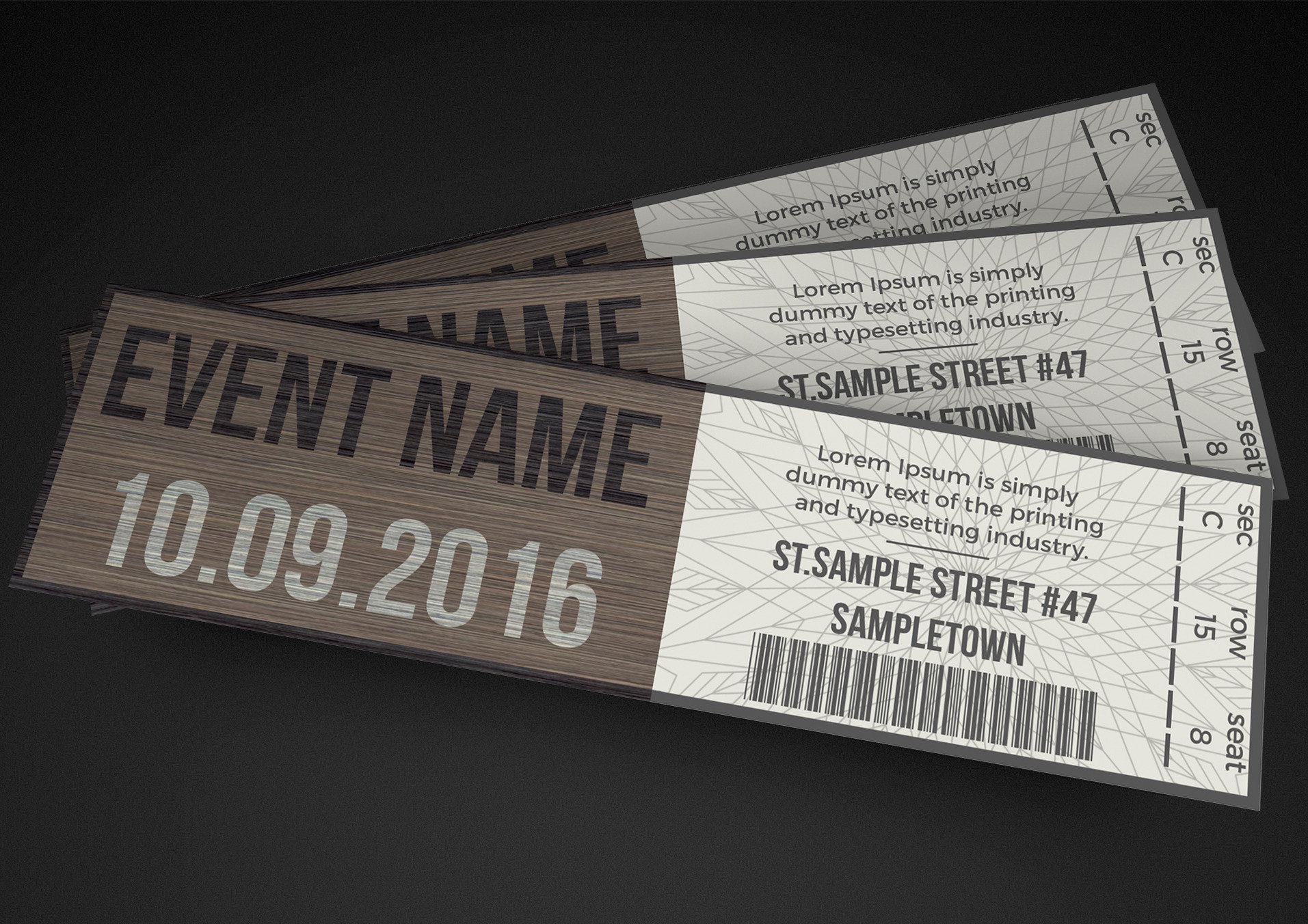Multipurpose Stylish Event Ticket, an Invitation Template by Konakchiev