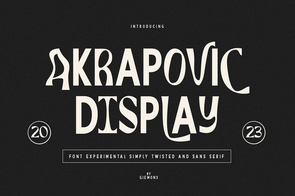 Akrapovic Font - Display, a Sans Serif Font by giemons™