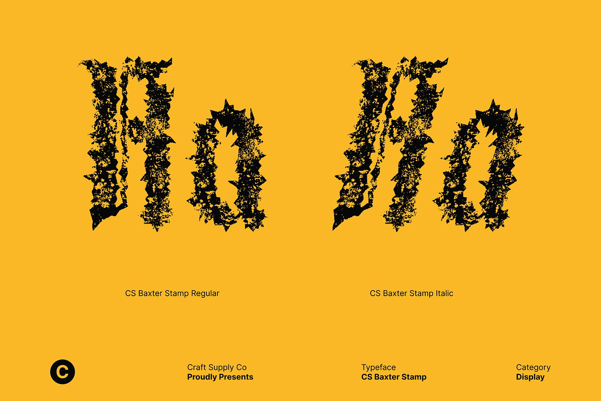 CS Baxter Stamp – Modern Blackletter