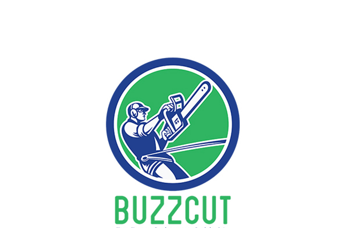 BuzzCut Gardenscapers Arborists Logo, a Branding & Logo Template by ...