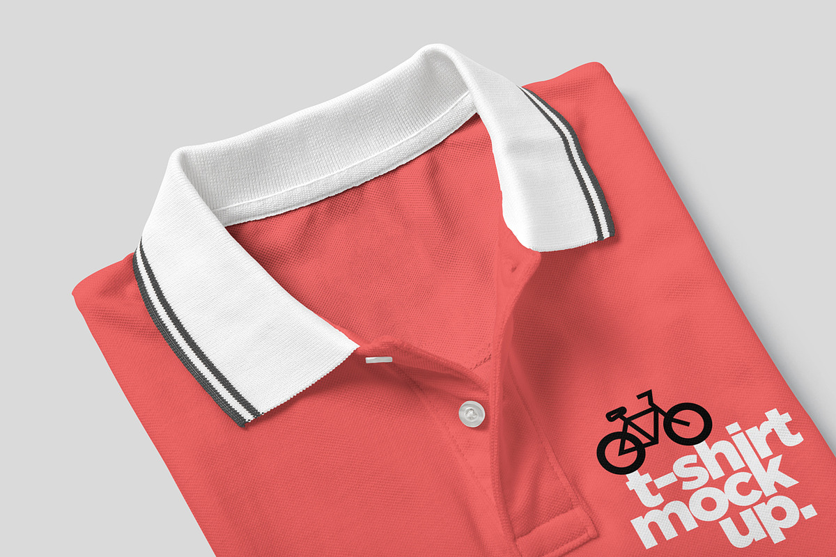 Collar T-shirt Mockups, a Shirt Mockup by GfxFoundry